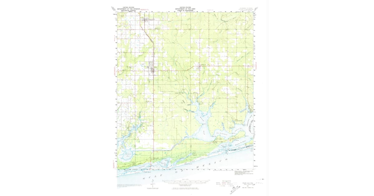 1941 Map of Foley, AL — High-Res, 1974 Print | Pastmaps