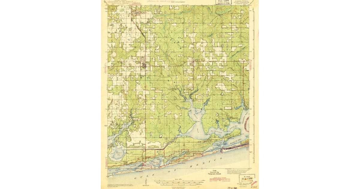 1943 Map of Foley, AL — High-Res | Pastmaps
