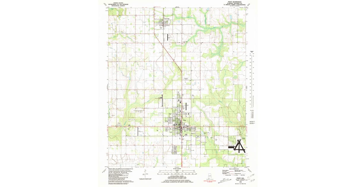 1980 Map of Foley, AL — High-Res | Pastmaps