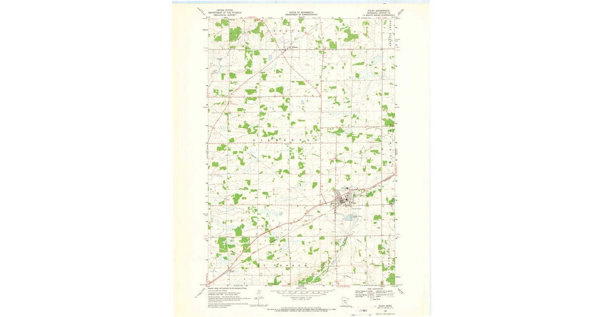 1968 Map of Foley, MN — High-Res | Pastmaps