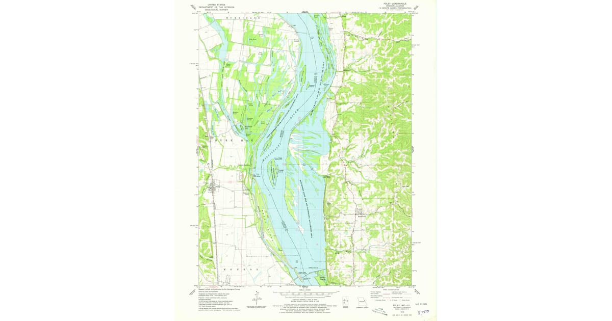 1975 Map of Foley, MO — High-Res | Pastmaps