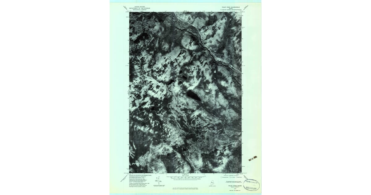 1979 Map of Foley Pond, Somerset County, ME — High-Res | Pastmaps