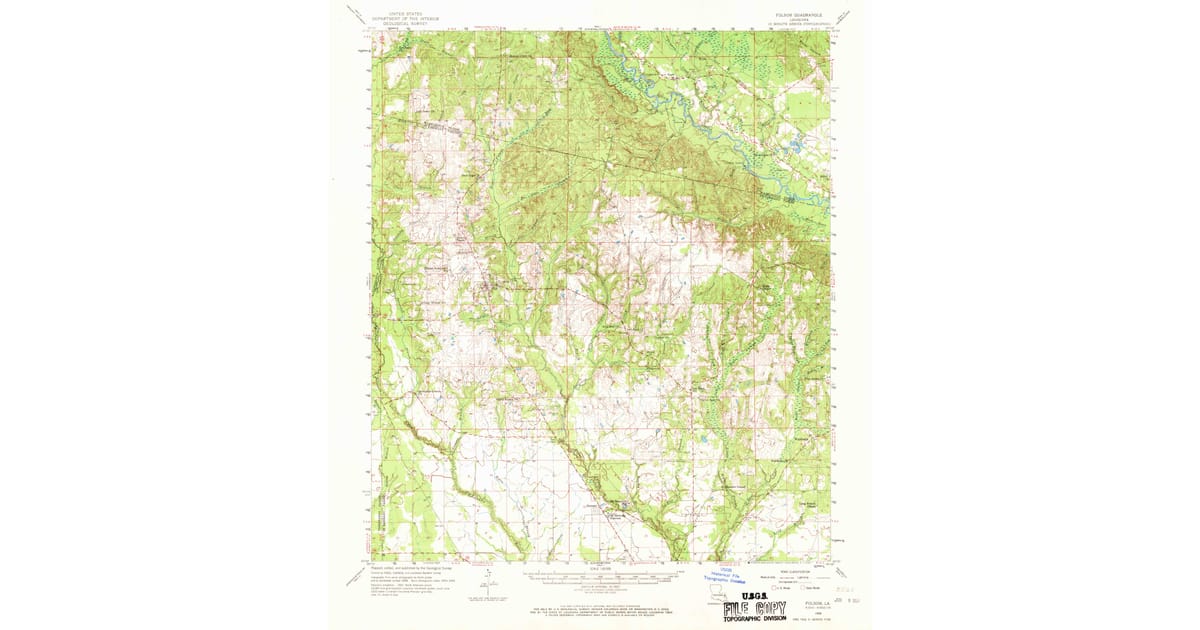 1954 Map of Folsom, LA — High-Res | Pastmaps