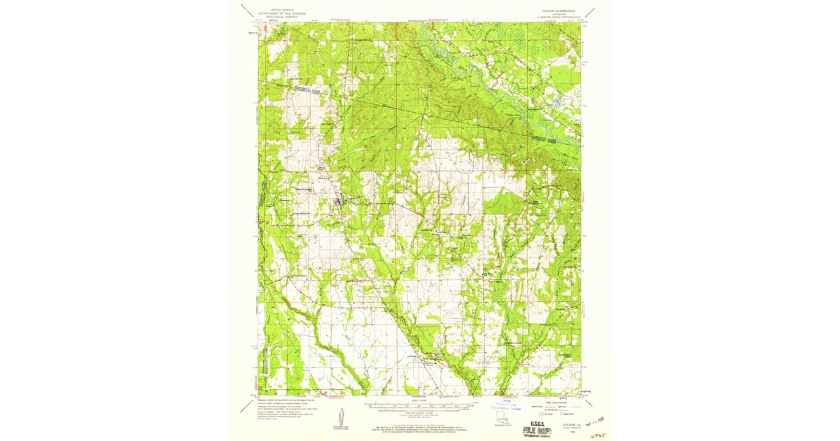 1958 Map of Folsom, LA — High-Res | Pastmaps