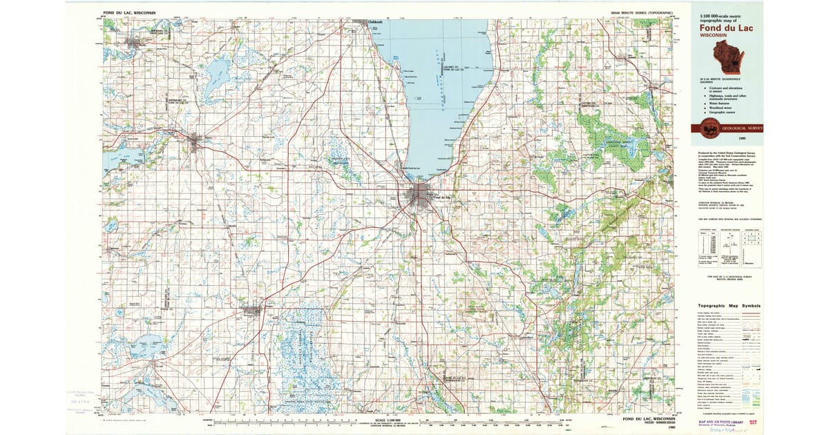 1980s Maps of North Fond du Lac, WI | Pastmaps