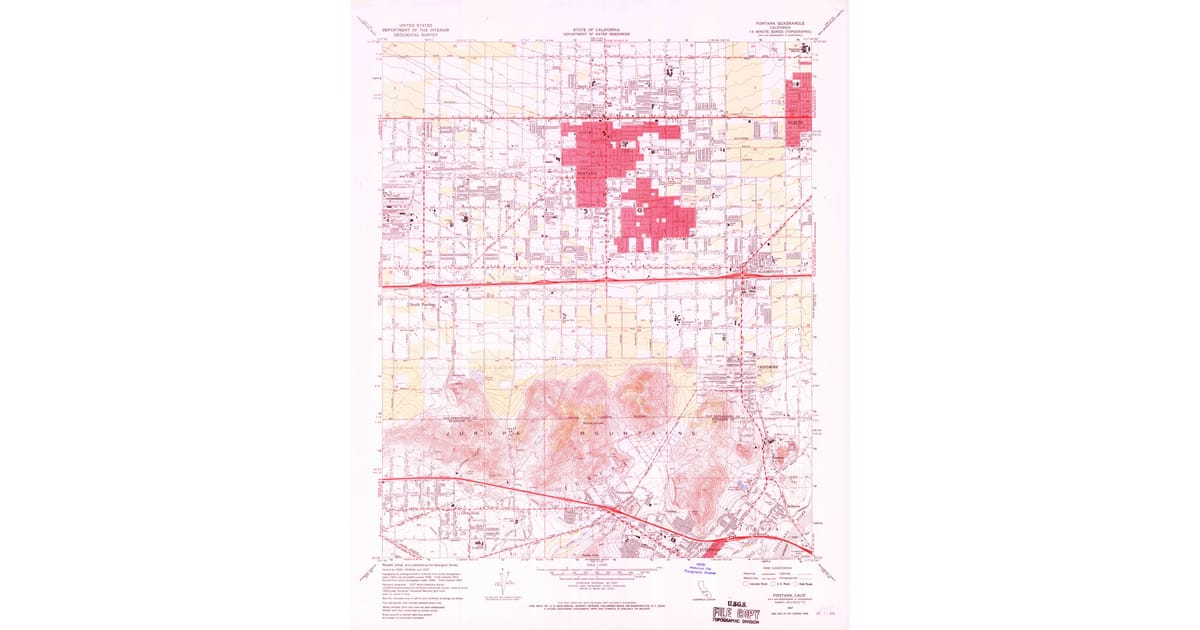 1967 Map of Fontana, CA — High-Res | Pastmaps