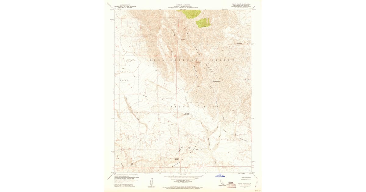 1959 Map of Fonts Point, San Diego County, CA — High-Res | Pastmaps