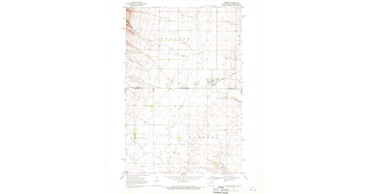 1968 Map of Forbes, ND — High-Res | Pastmaps