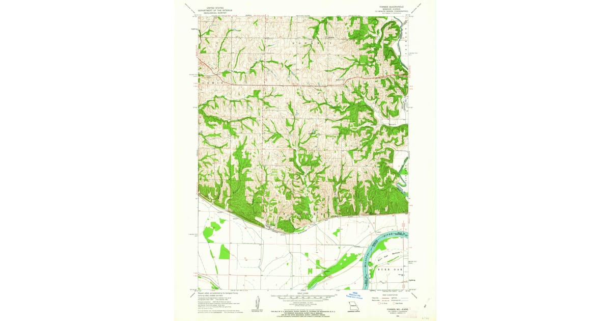 1961 Map of Forbes, Holt County, MO — High-Res | Pastmaps