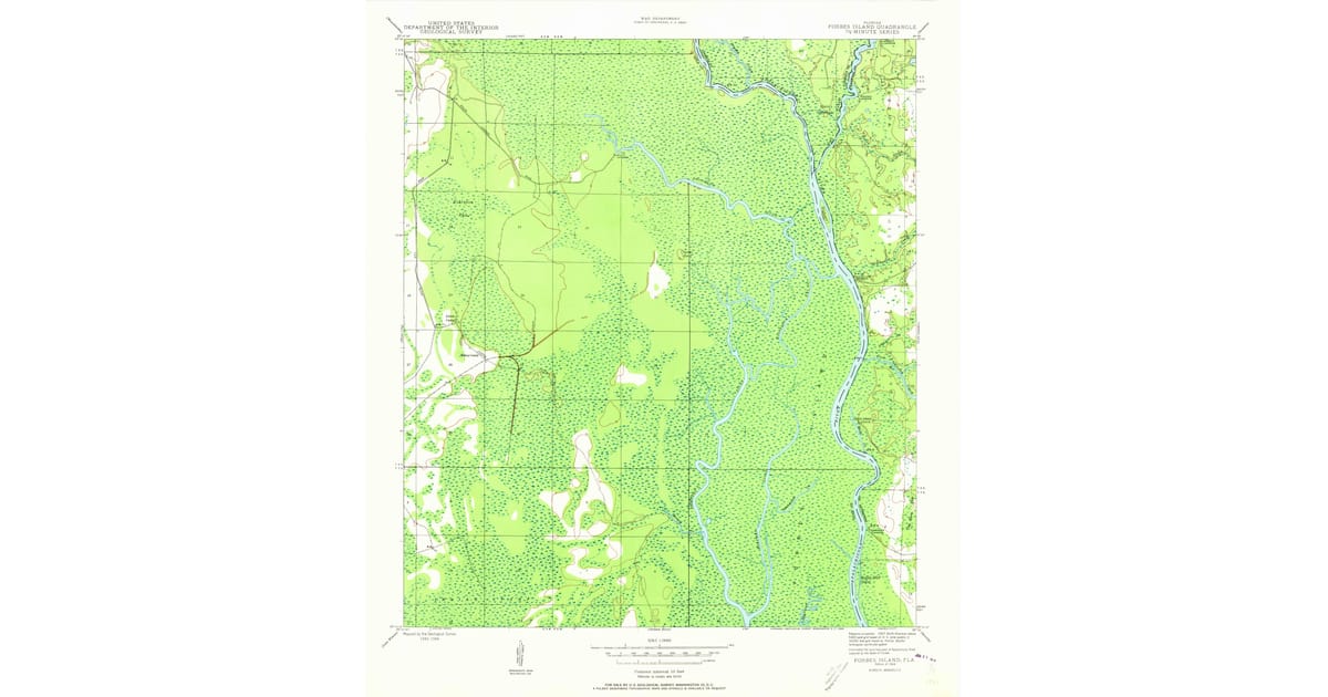 1944 Map of Forbes Island, Gulf County, FL — High-Res | Pastmaps