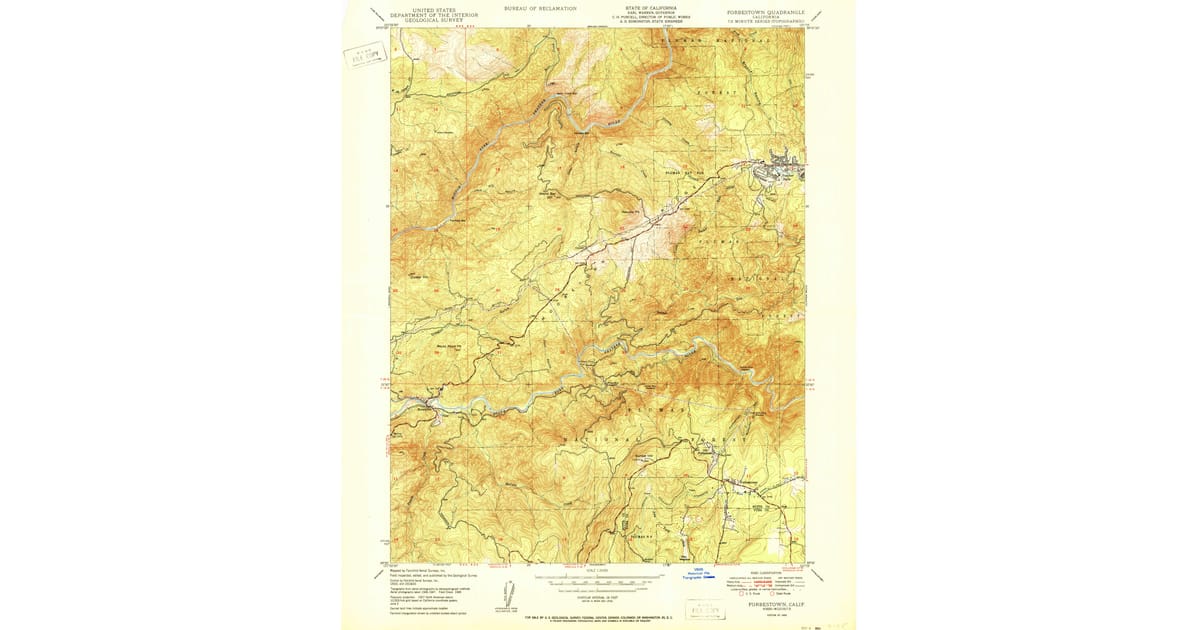 1950 Map of Forbestown, CA — High-Res | Pastmaps