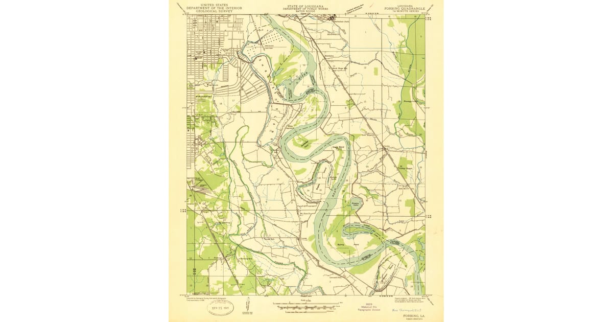 1941 Map of Forbing, Caddo Parish, LA — High-Res | Pastmaps