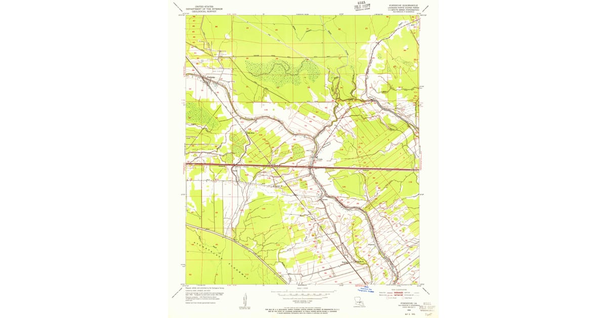 1950s Maps of Livonia, LA | Pastmaps