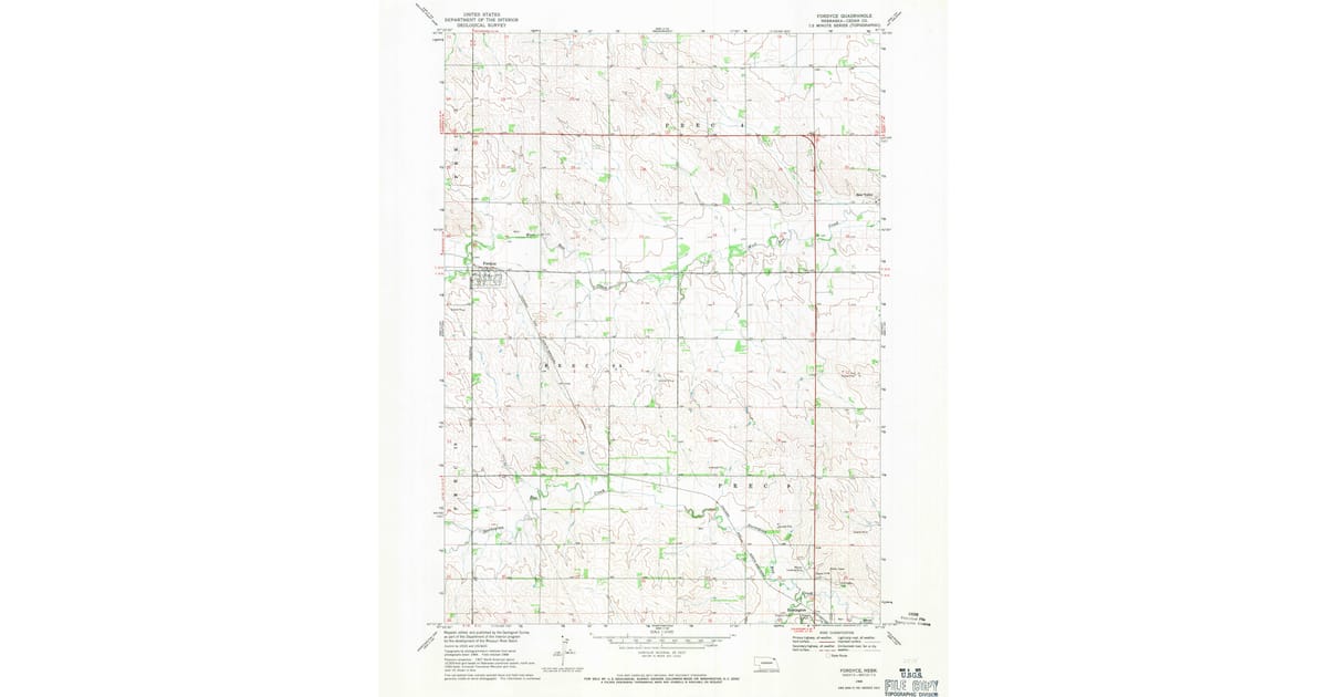 1968 Map of Fordyce, NE — High-Res | Pastmaps