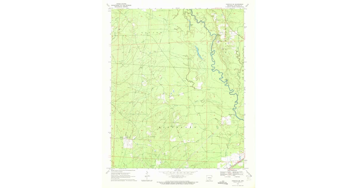 1970 Map of Fordyce NE, Cleveland County, AR — High-Res | Pastmaps