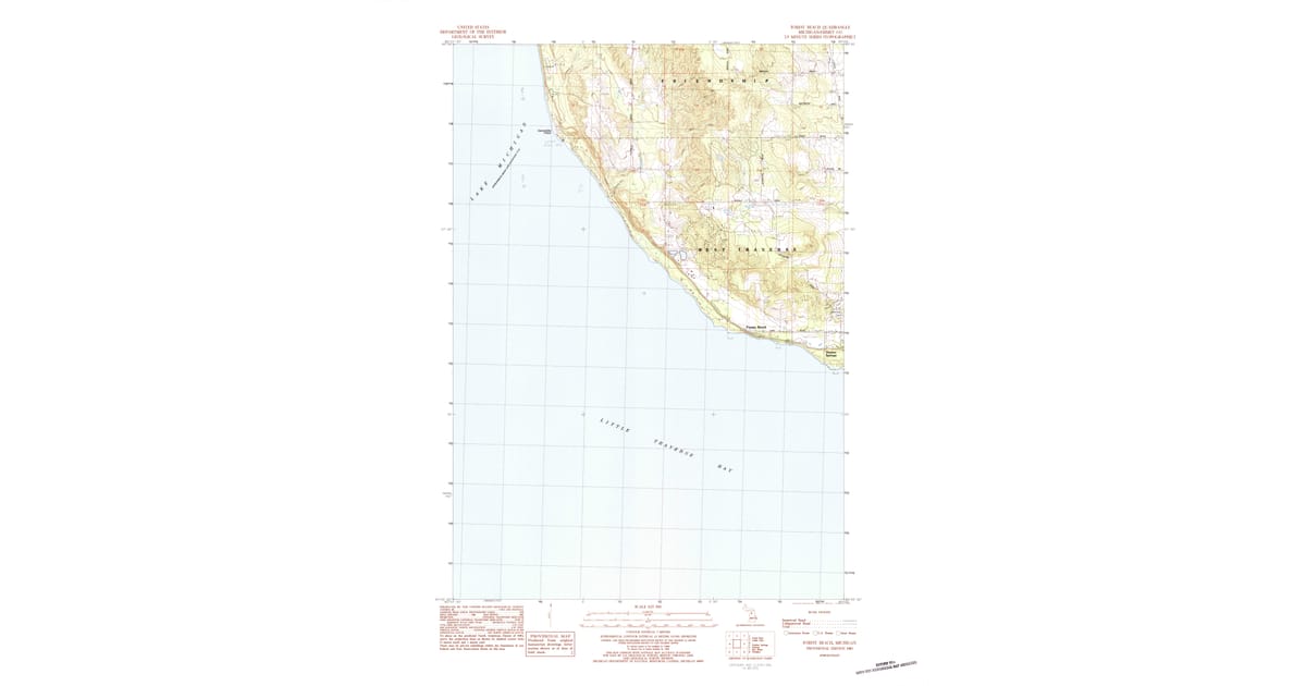 1983 Map of Forest Beach, Emmet County, MI — High-Res | Pastmaps