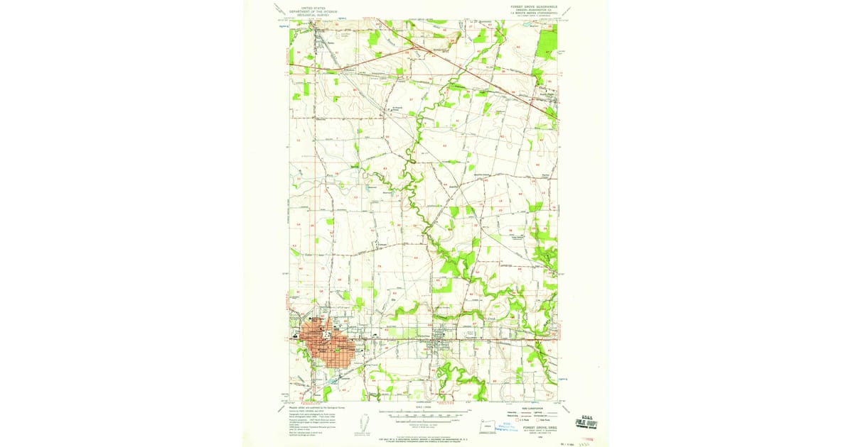 1956 Map of Forest Grove, OR — High-Res | Pastmaps