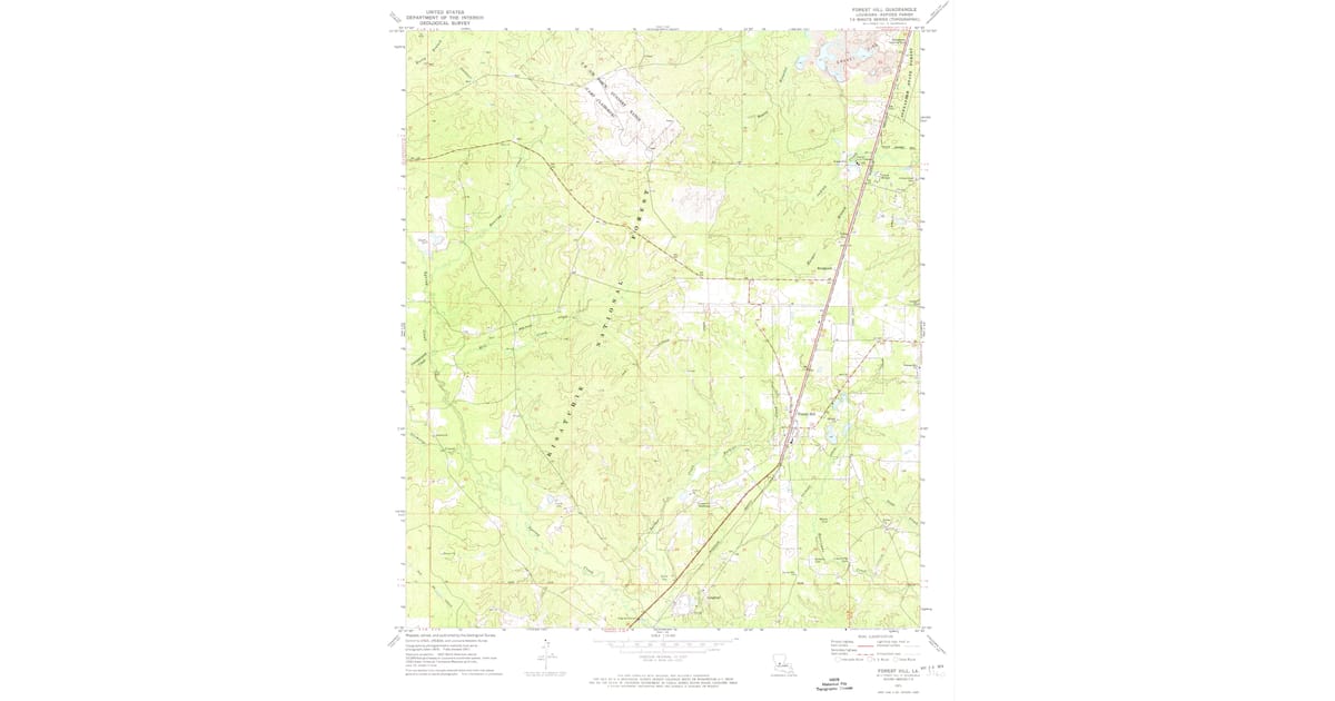 1971 Map of Forest Hill, LA — High-Res | Pastmaps