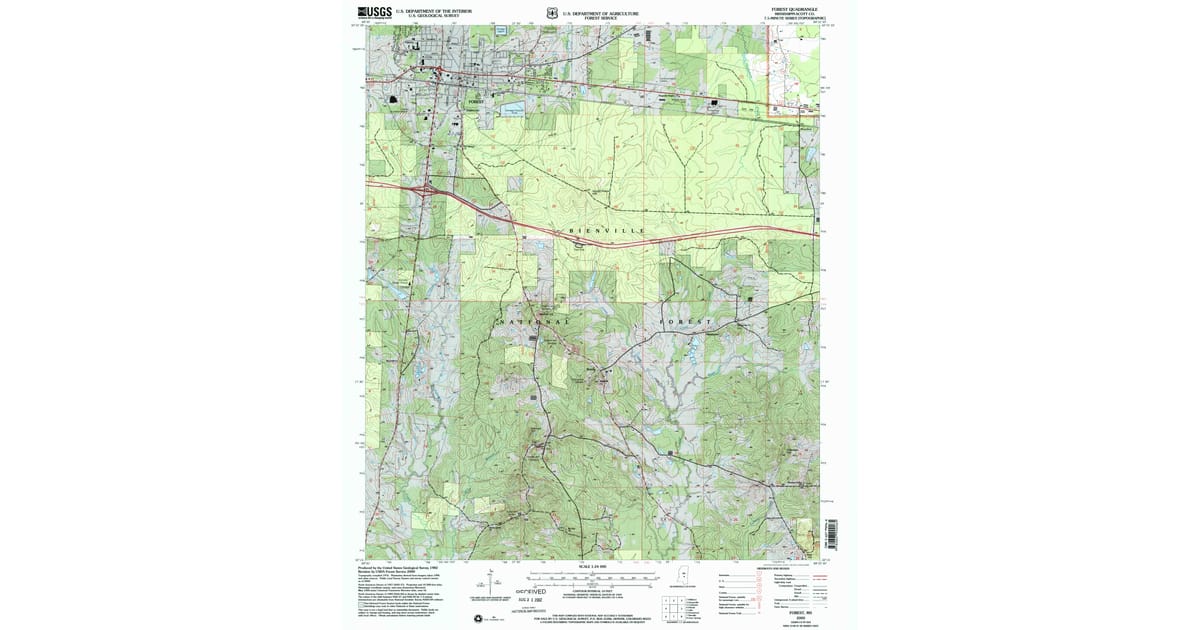 2000 Map of Forest, MS — High-Res | Pastmaps
