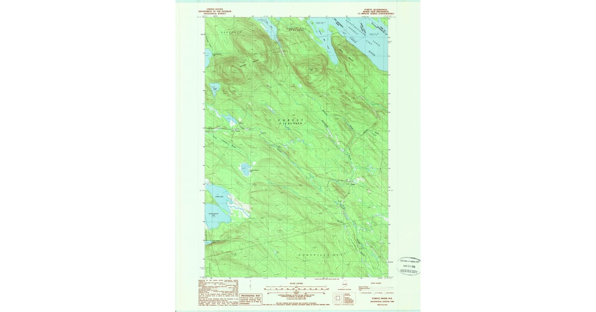 1988 Map of Forest, Washington County, ME — High-Res | Pastmaps