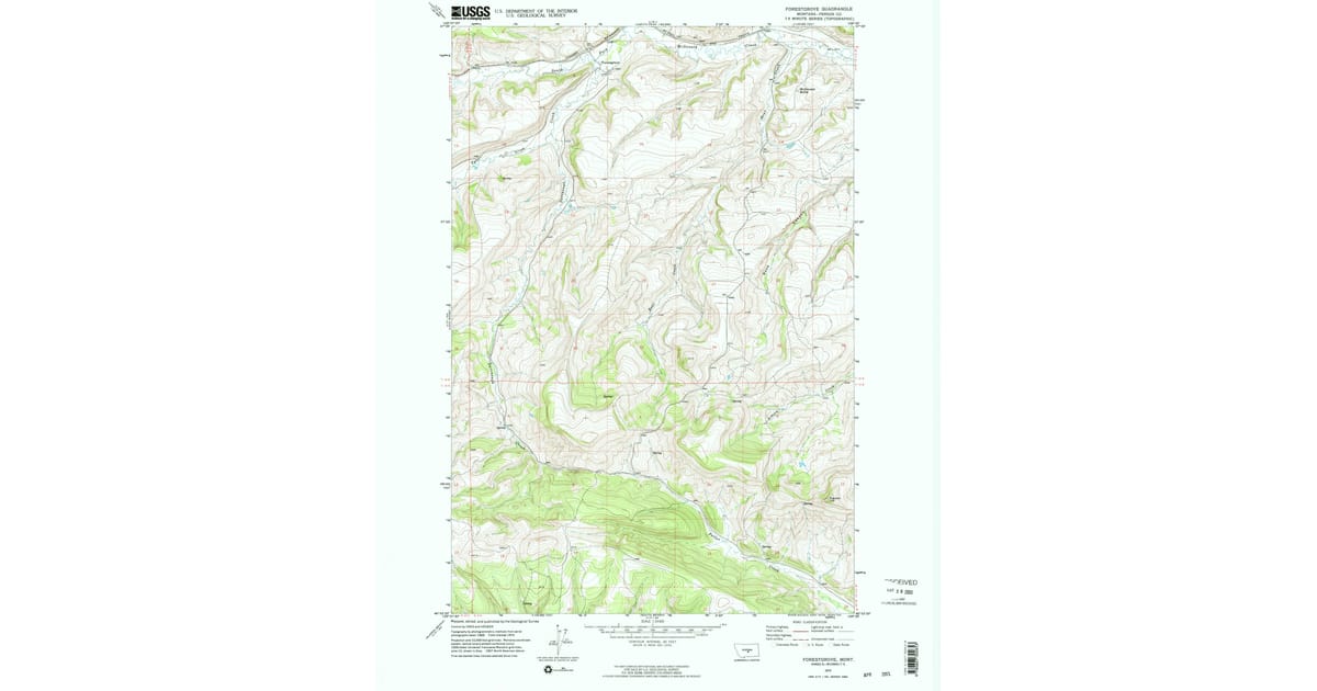 1970 Map of Forestgrove, Fergus County, MT — High-Res | Pastmaps