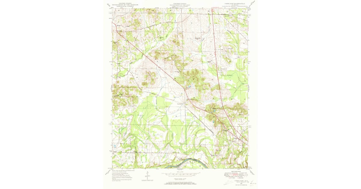 1947 Map of Forkland, AL — High-Res | Pastmaps