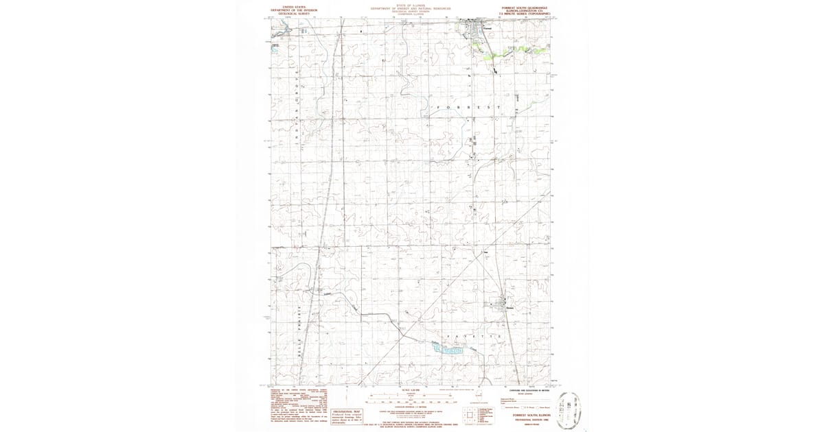 1986 Map of Forrest South, Livingston County, IL — High-Res | Pastmaps
