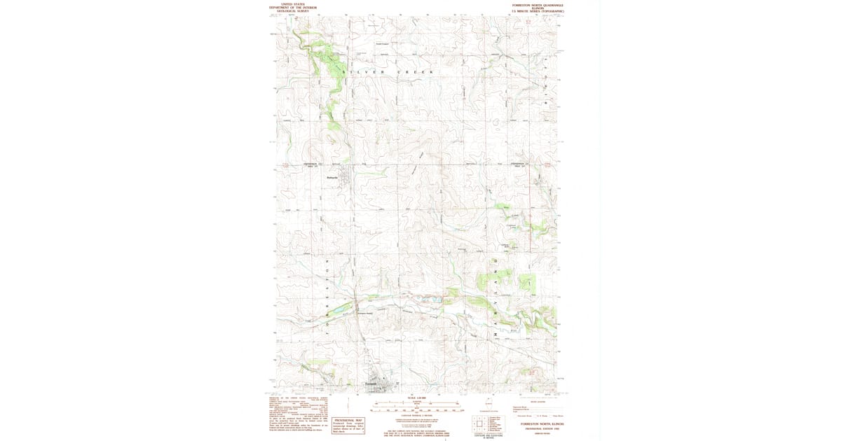 1983 Map of Forreston North, Ogle County, IL — High-Res | Pastmaps