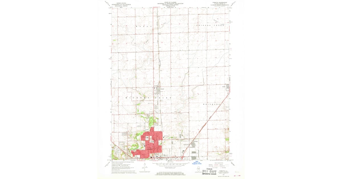 1967 Map of Forsyth, IL — High-Res | Pastmaps