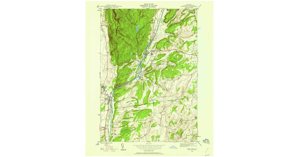 1944 Map of Fort Ann, Washington County, NY — High-Res | Pastmaps