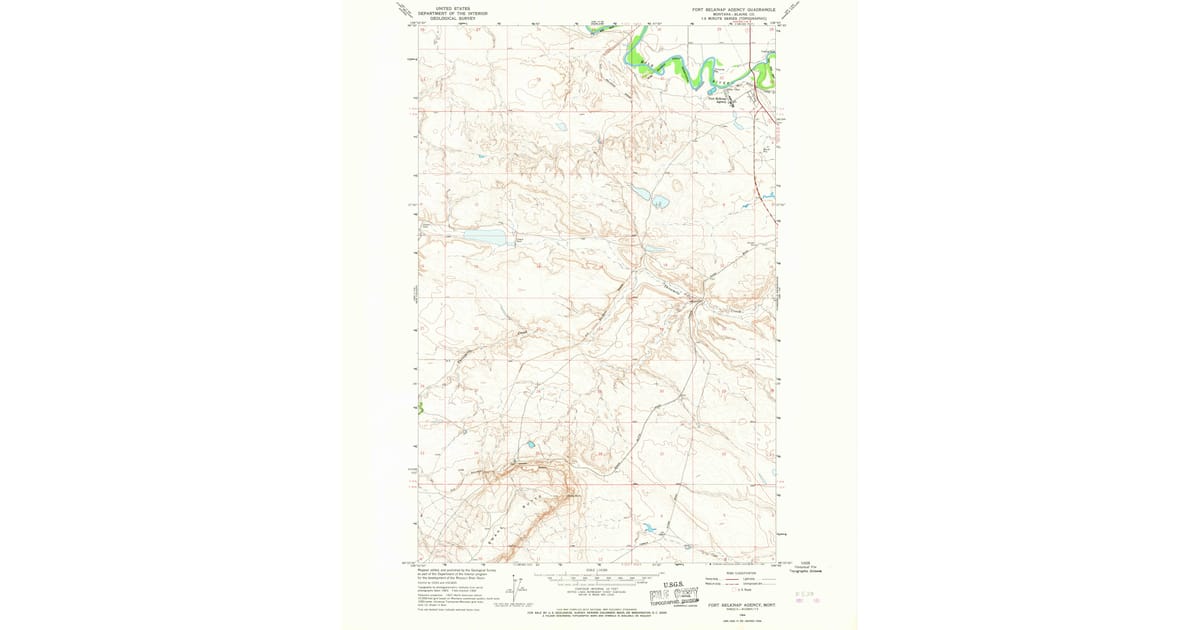 1964 Map of Fort Belknap Agency, MT — High-Res | Pastmaps