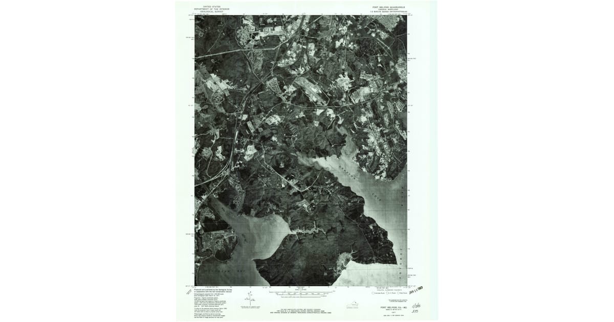 1977 Map of Fort Belvoir, VA — High-Res | Pastmaps