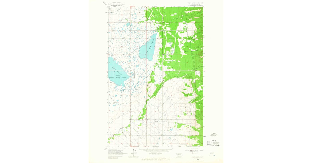 1964 Map of Fort Connah, Lake County, MT — High-Res | Pastmaps