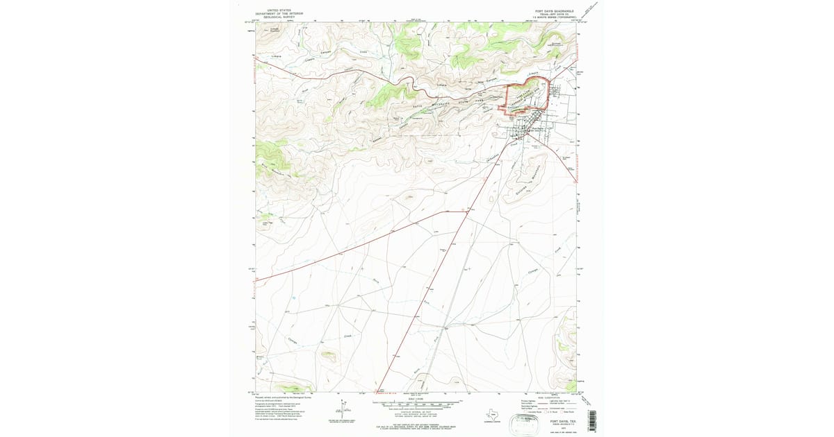 1970s Maps of Fort Davis, TX | Pastmaps