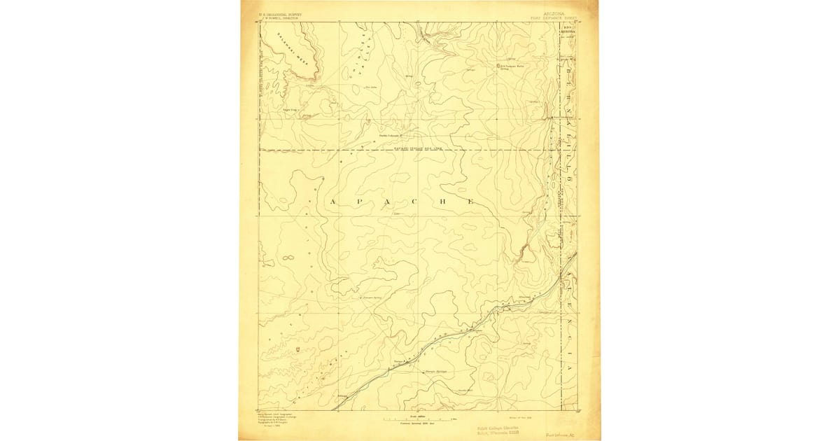 1892 Map of Fort Defiance, AZ — High-Res | Pastmaps