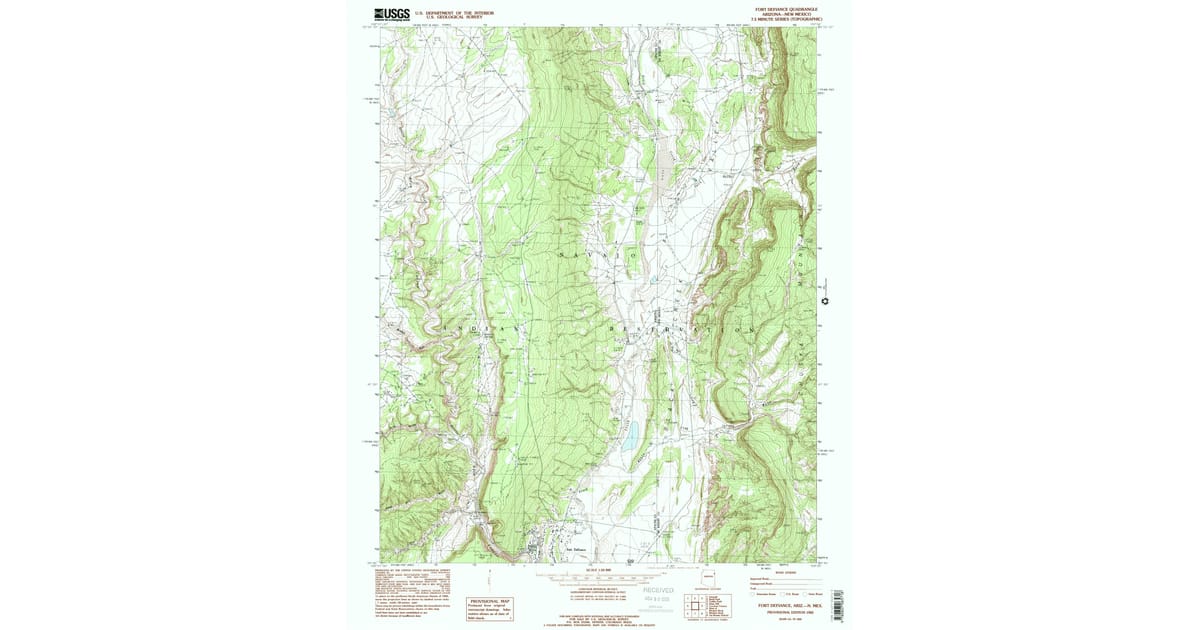 1982 Map of Fort Defiance, AZ — High-Res | Pastmaps
