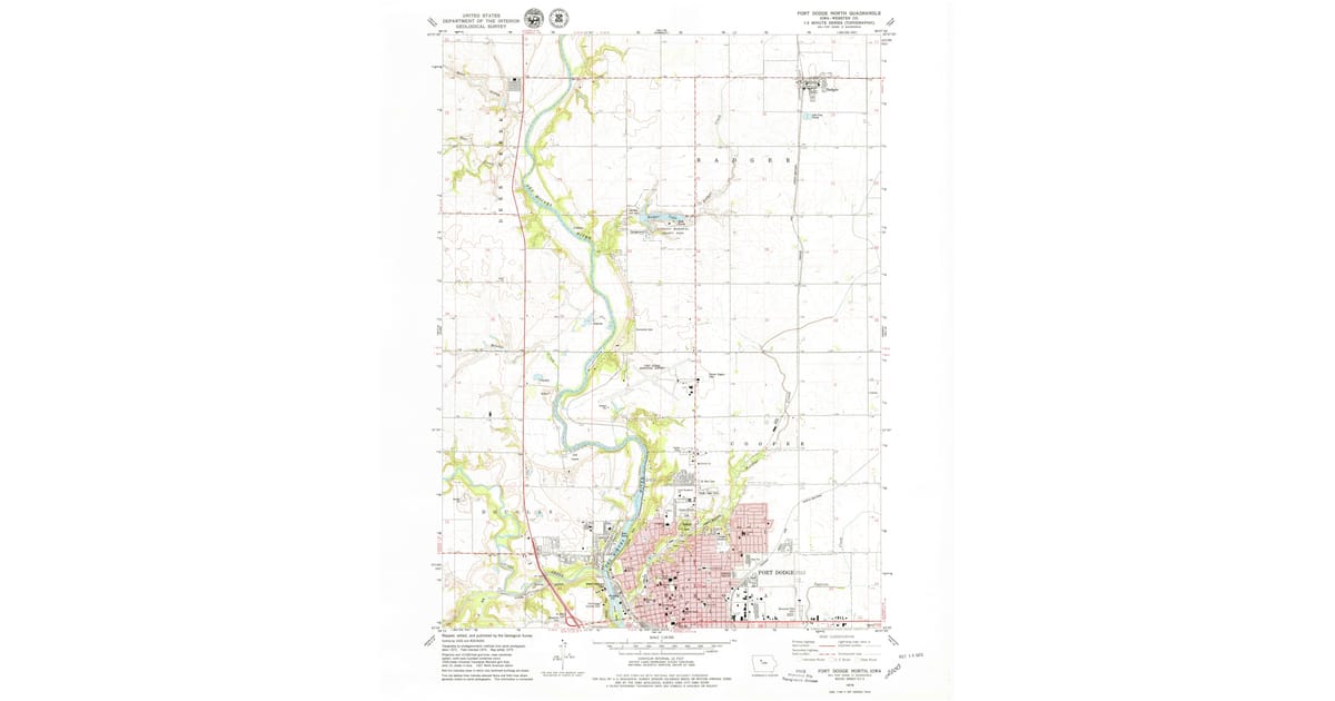 1979 Map of Fort Dodge North, Webster County, IA — High-Res | Pastmaps