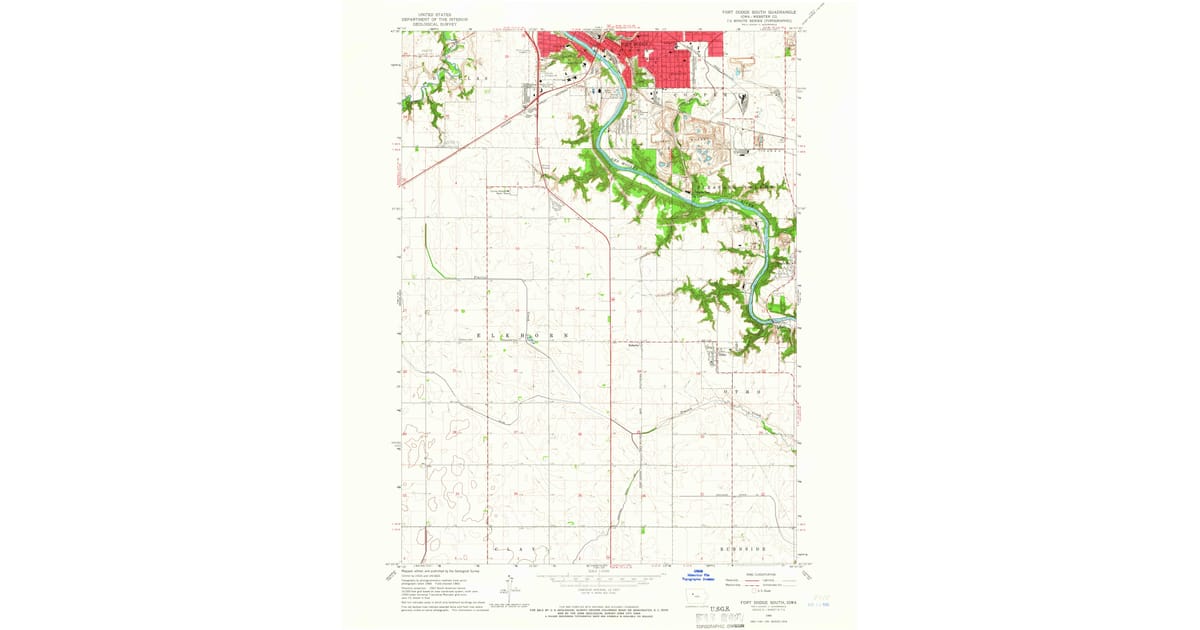 1965 Map of Fort Dodge South, Webster County, IA — High-Res | Pastmaps