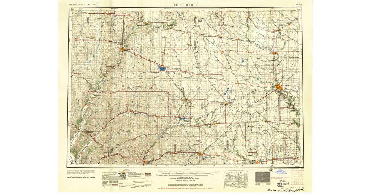 1958 Map of Fort Dodge, IA — High-Res | Pastmaps
