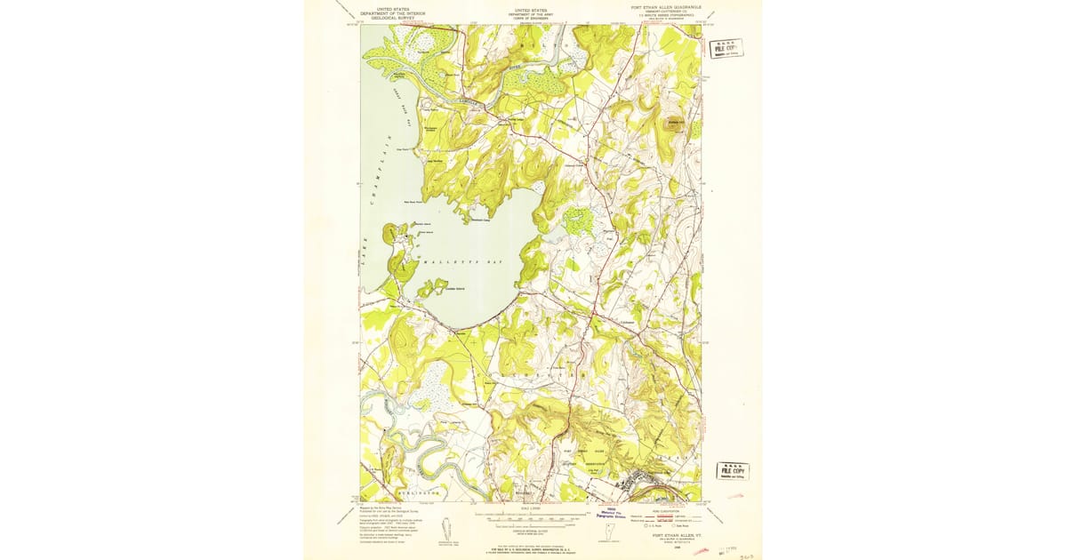 1948 Map of Fort Ethan Allen, Chittenden County, VT — High-Res | Pastmaps