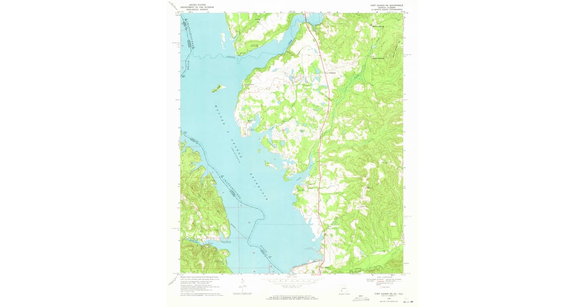 1969 Map of Fort Gaines NE, Clay County, GA — High-Res | Pastmaps