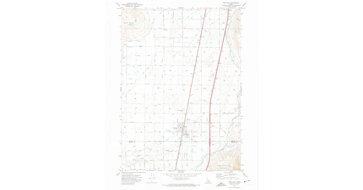 1971 Map of Fort Hall, ID — High-Res | Pastmaps