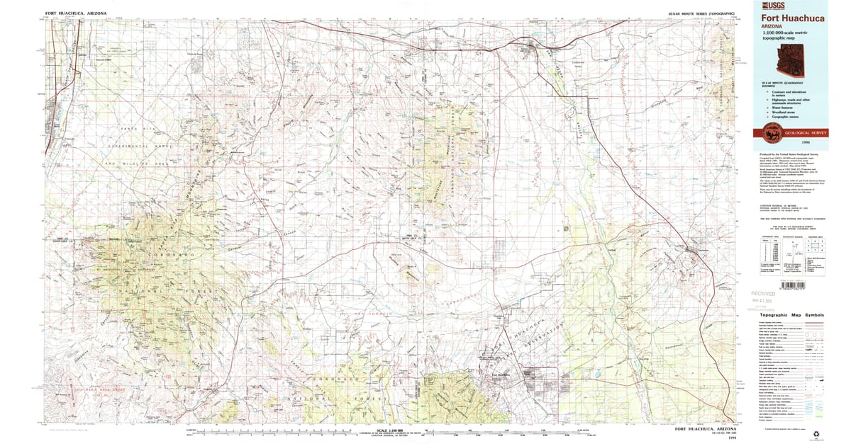 1990s Maps of Santa Cruz County, AZ | Pastmaps