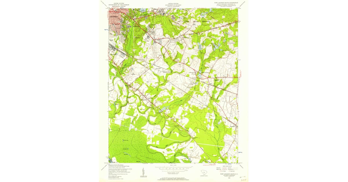1950s Maps of Hampton Trace, SC | Pastmaps