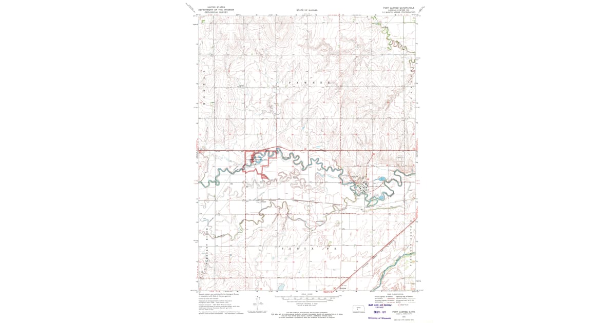 1970s Maps of Pawnee County, KS | Pastmaps