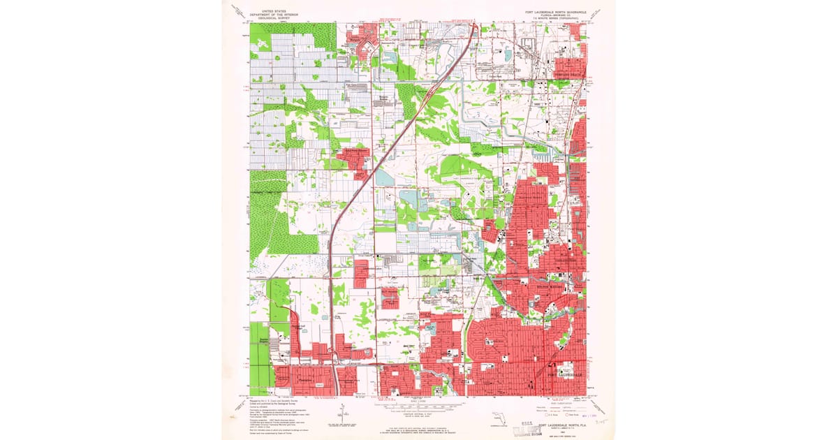 1960s Maps of Sunrise Heights, FL | Pastmaps