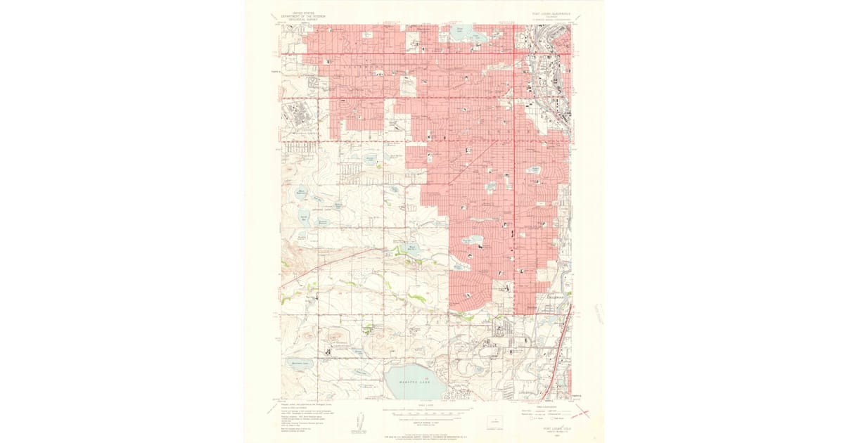 1957 Map of Fort Logan, Jefferson County, CO — High-Res | Pastmaps