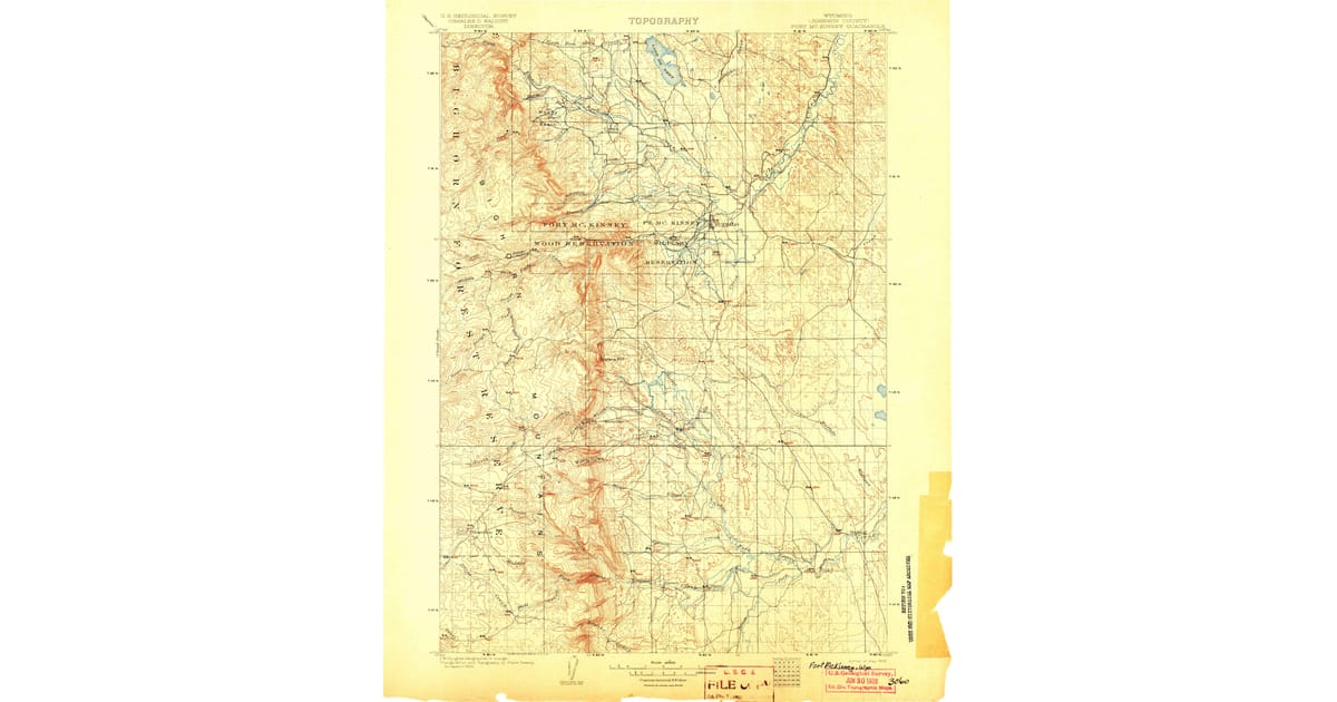 1903 Map of Fort McKinney, Johnson County, WY — High-Res | Pastmaps