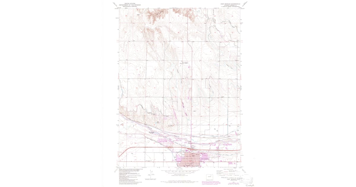 1971 Map of Fort Morgan, CO — High-Res | Pastmaps