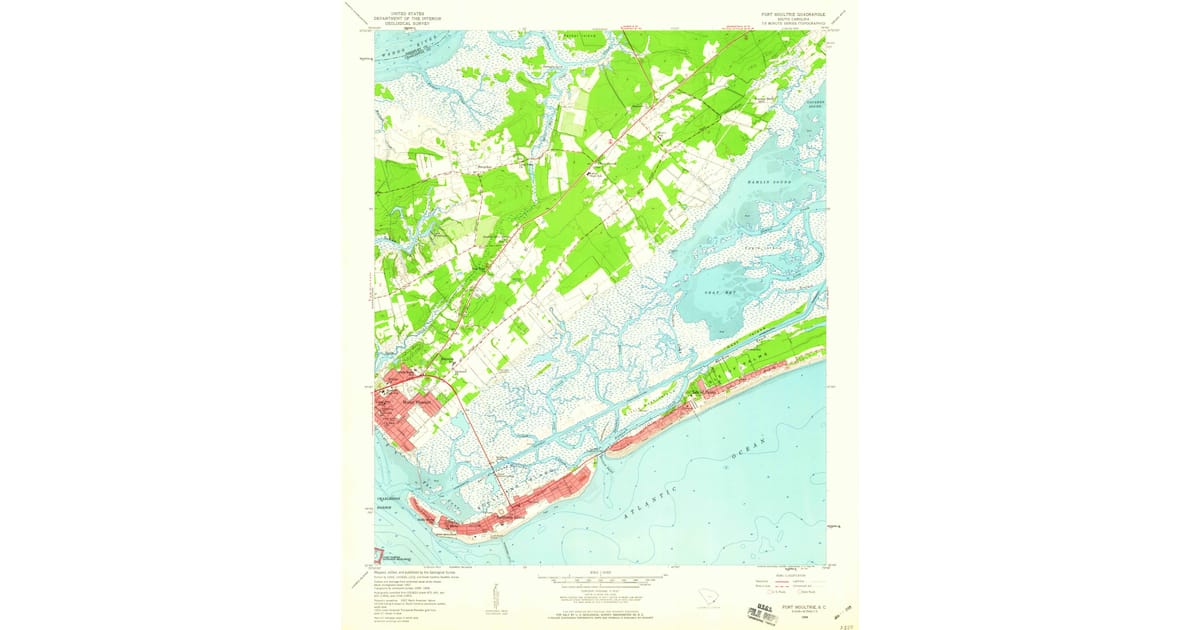 1950s Maps of Isle of Palms, SC | Pastmaps